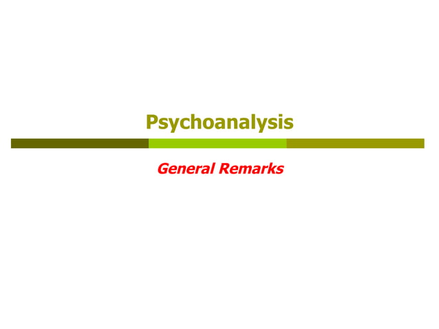 Psychoanalysis & development | PPT