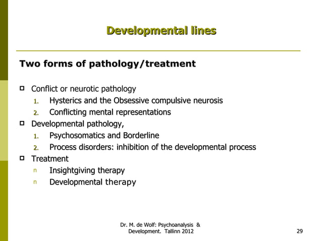 Psychoanalysis & development | PPT | Free Download