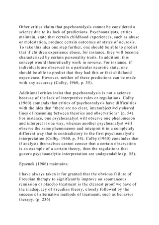 Psychoanalysis Freuds Revolutionary Approach to Human Personal.docx