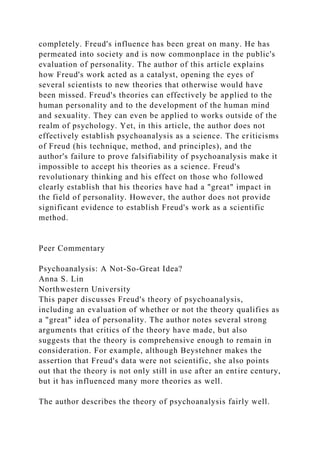 Psychoanalysis Freuds Revolutionary Approach to Human Personal.docx
