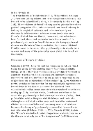 Psychoanalysis Freuds Revolutionary Approach to Human Personal.docx