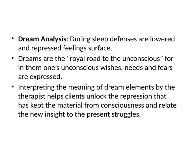 Psychoanalysis Presentation notes for revision | PPT