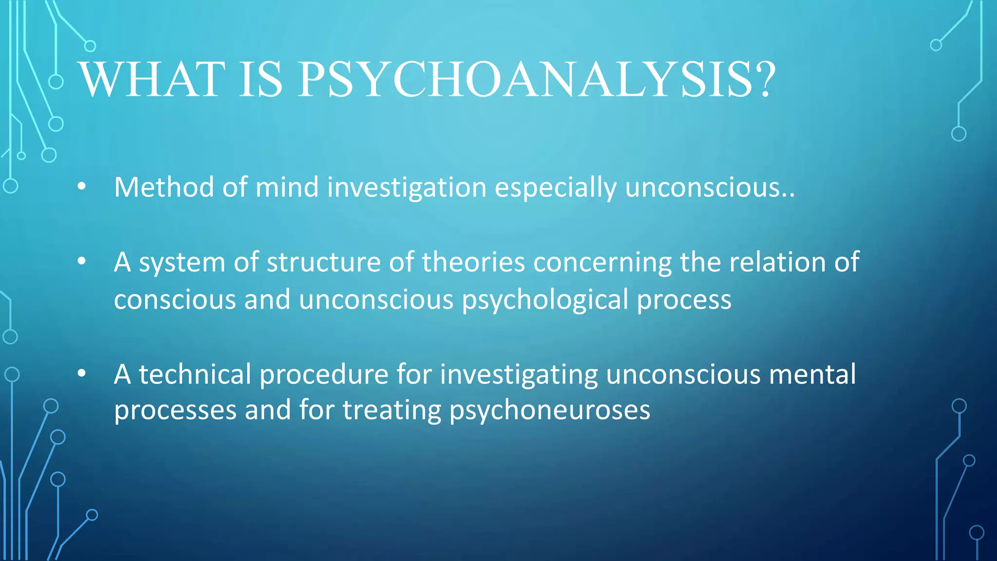 Psychoanalysis theory | PPTX
