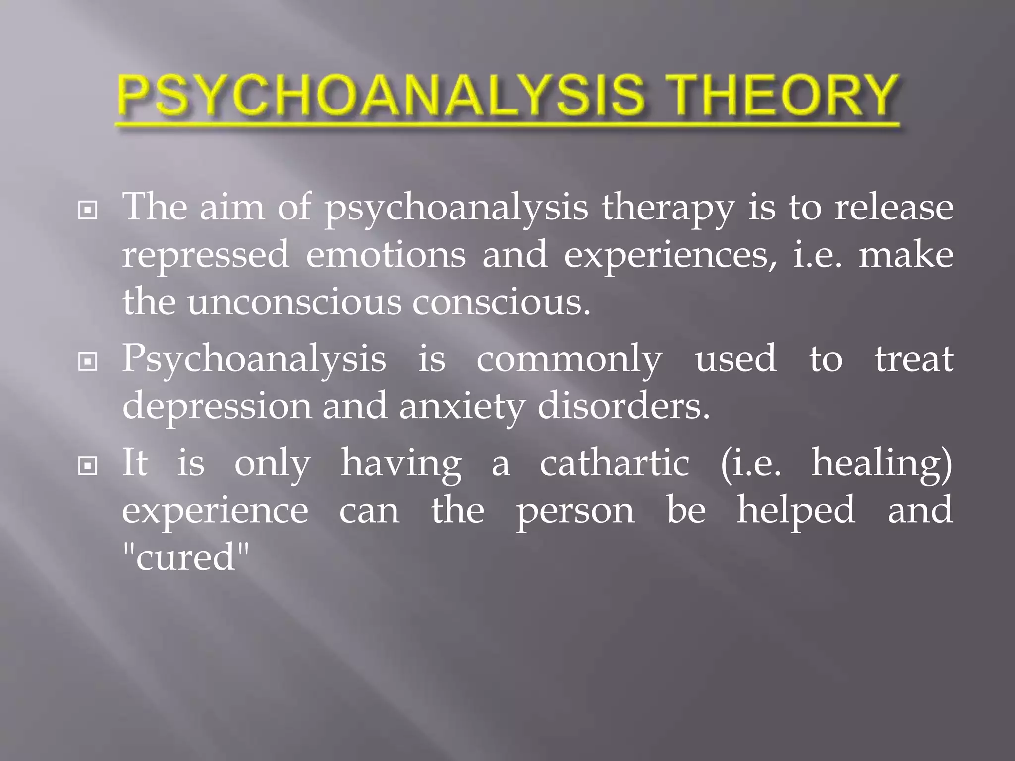 PSYCHOANALYSIS THEORY BY SIGMUND FREUD | PPTX