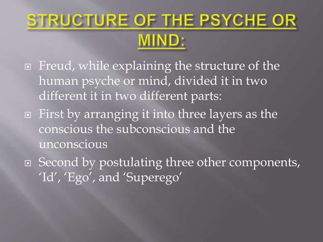 PSYCHOANALYSIS THEORY BY SIGMUND FREUD | PPTX