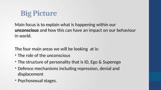 Presentation slides on psychoanalytic theory | PPT
