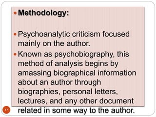 Psychoanalytic-Criticism LITERARY CRITICISM | PPTX