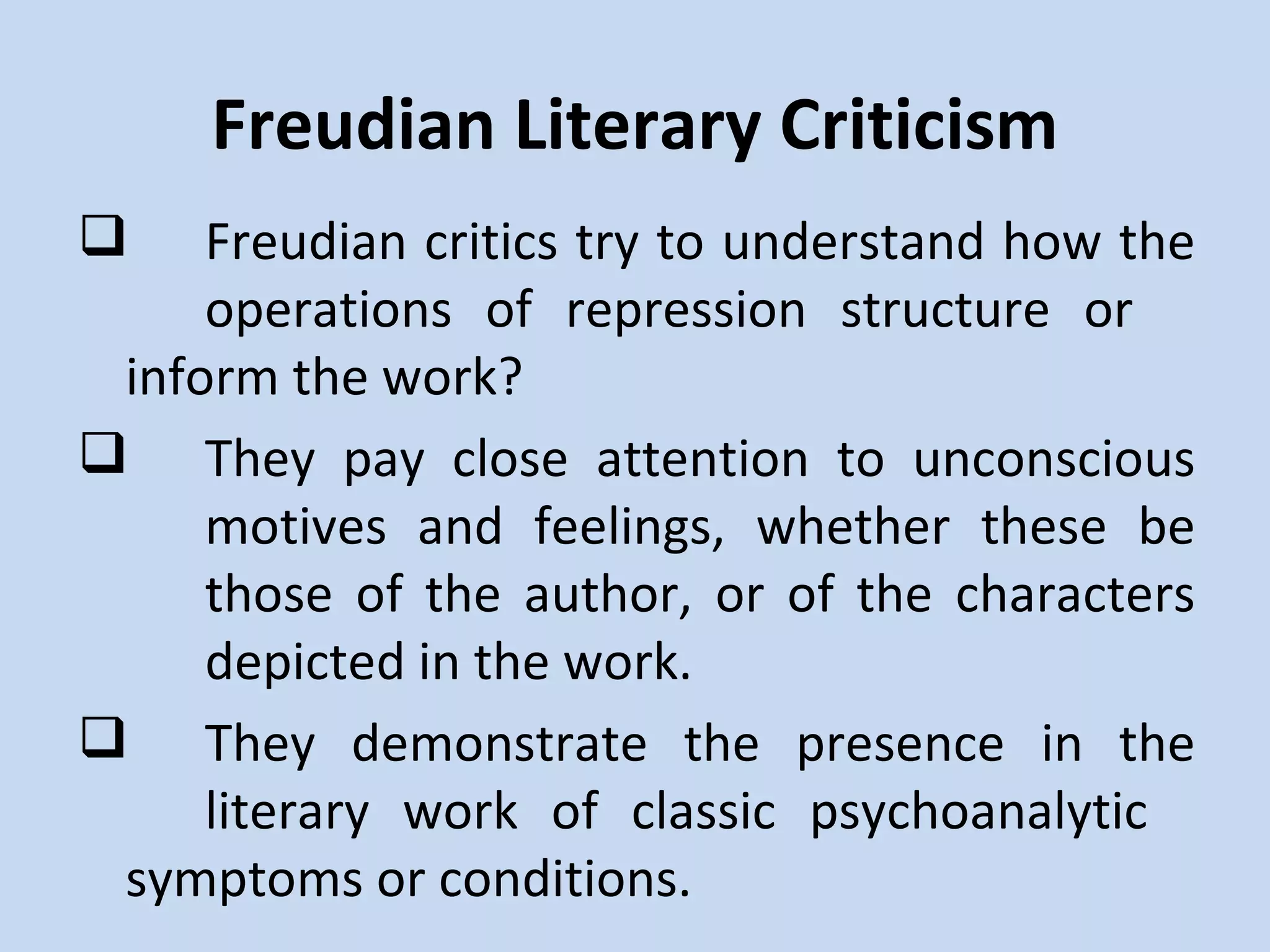 Psychoanalytical criticism | PPT
