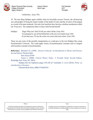 Psychoanalytic handout | PDF