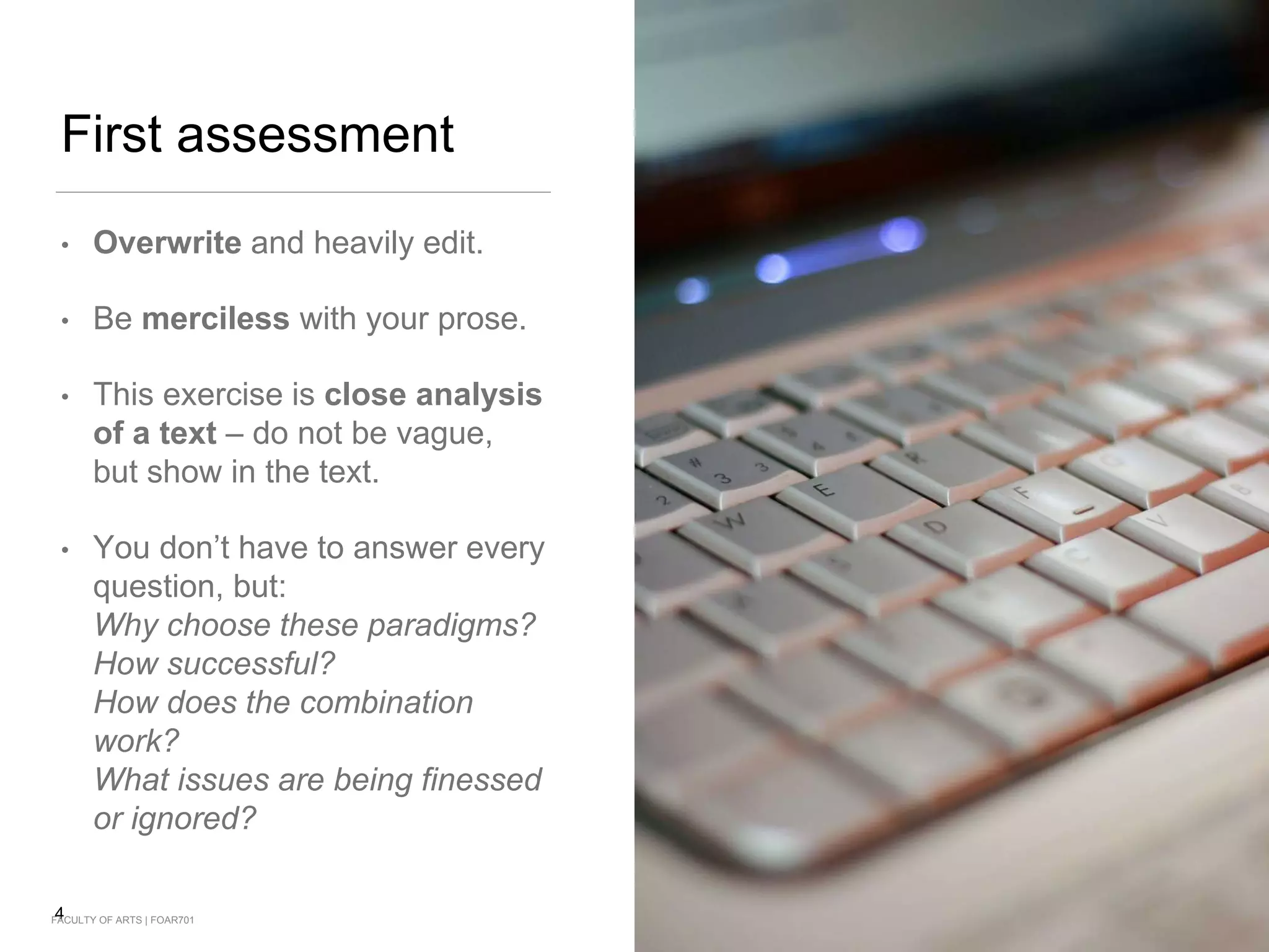 FOAR 701: Psychoanalytic paradigm overview | PPT