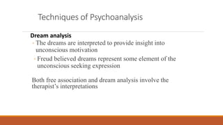 Psychoanalytic psychotherapy | PPTX