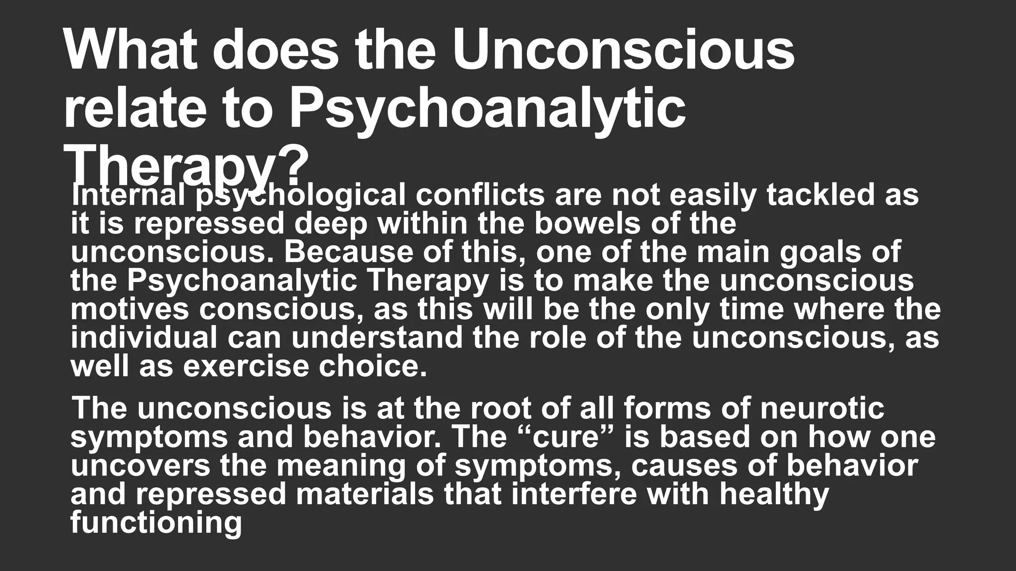 Sigmund Freud and The Psychoanalytic Therapy 101 | PPTX