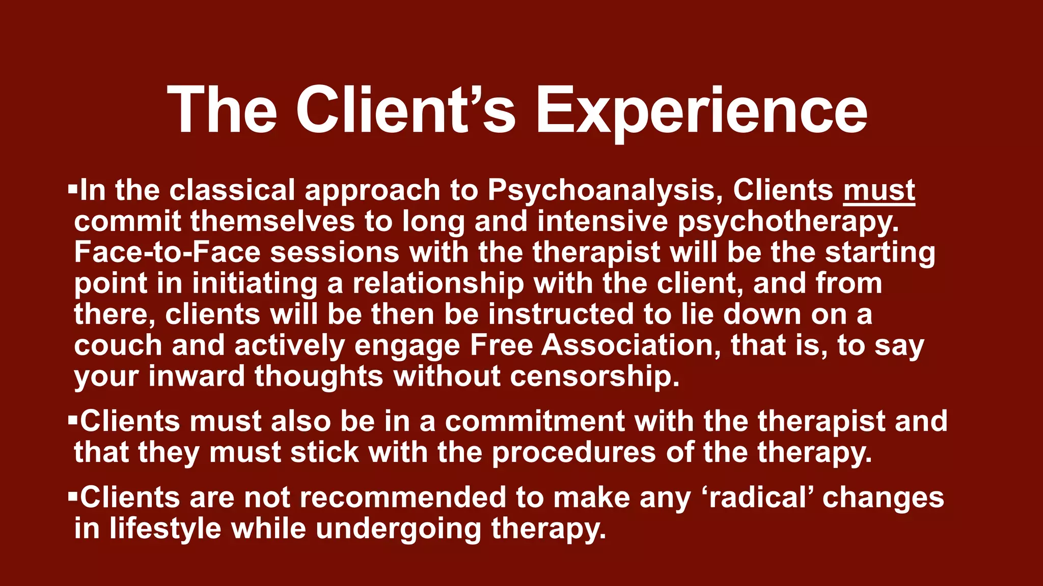 Sigmund Freud and The Psychoanalytic Therapy 101 | PPTX