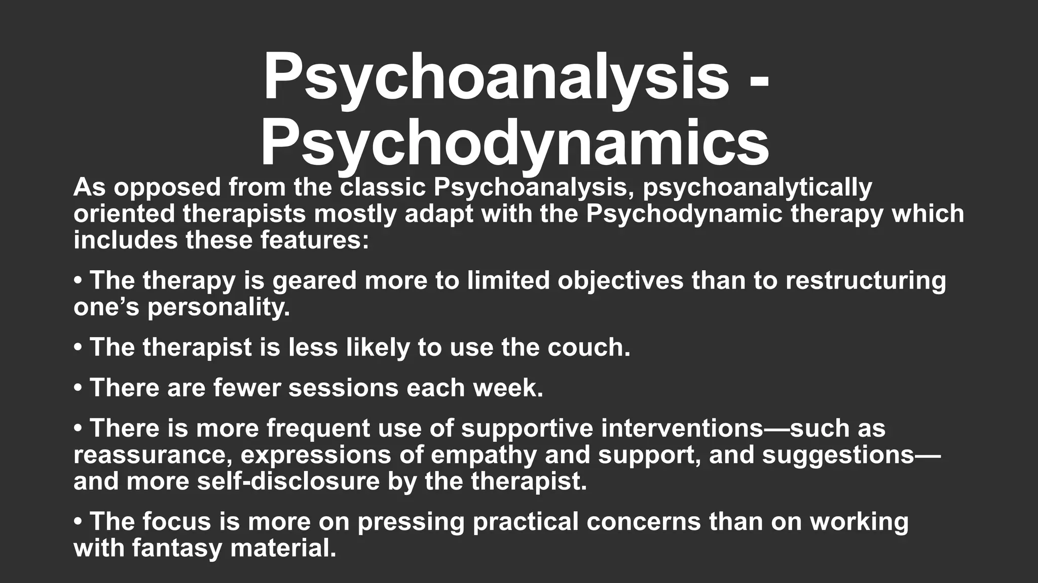 Sigmund Freud and The Psychoanalytic Therapy 101 | PPTX
