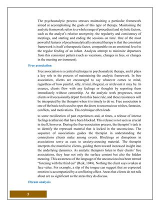 Psychoanalytic therapy | PDF