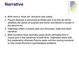 Psycho and Halloween revision | PPTX | Horror | Genres