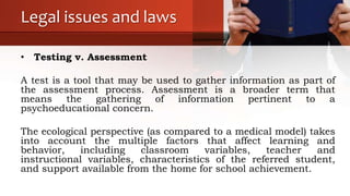 Psycho educational assessment | PPTX
