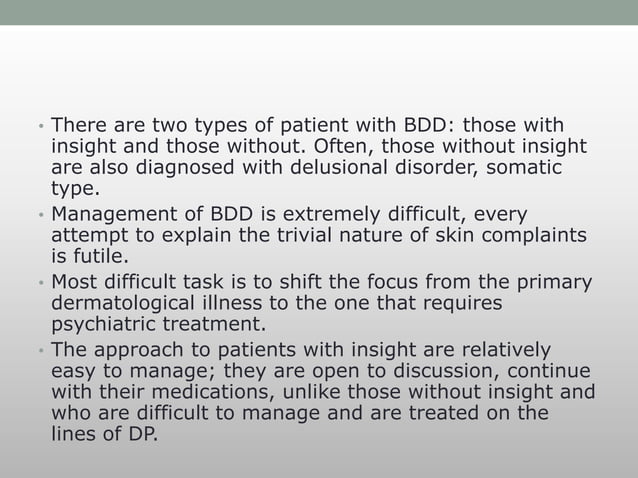 Psychodermatology | PPTX | Skin and Dermatology | Diseases and Conditions