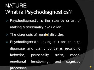 Psychodiagnostic technique | PPTX