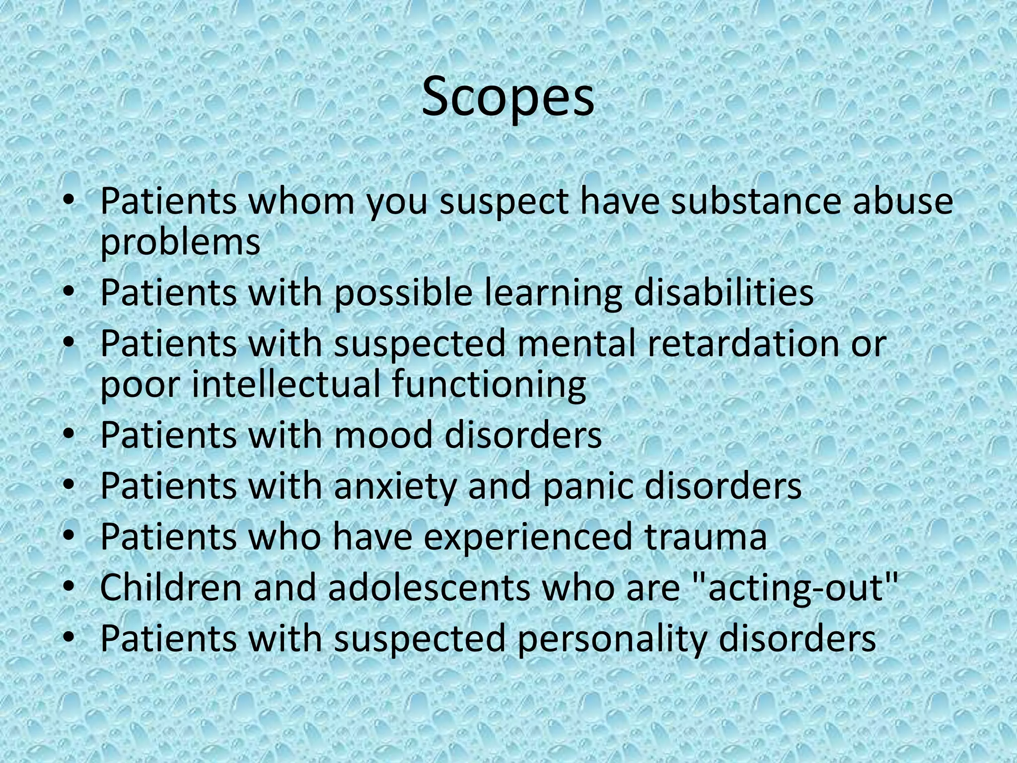 Psychodiagnostic technique[1] | PPTX