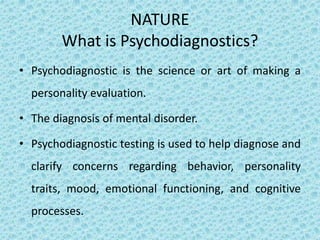 Psychodiagnostic technique[1] | PPTX