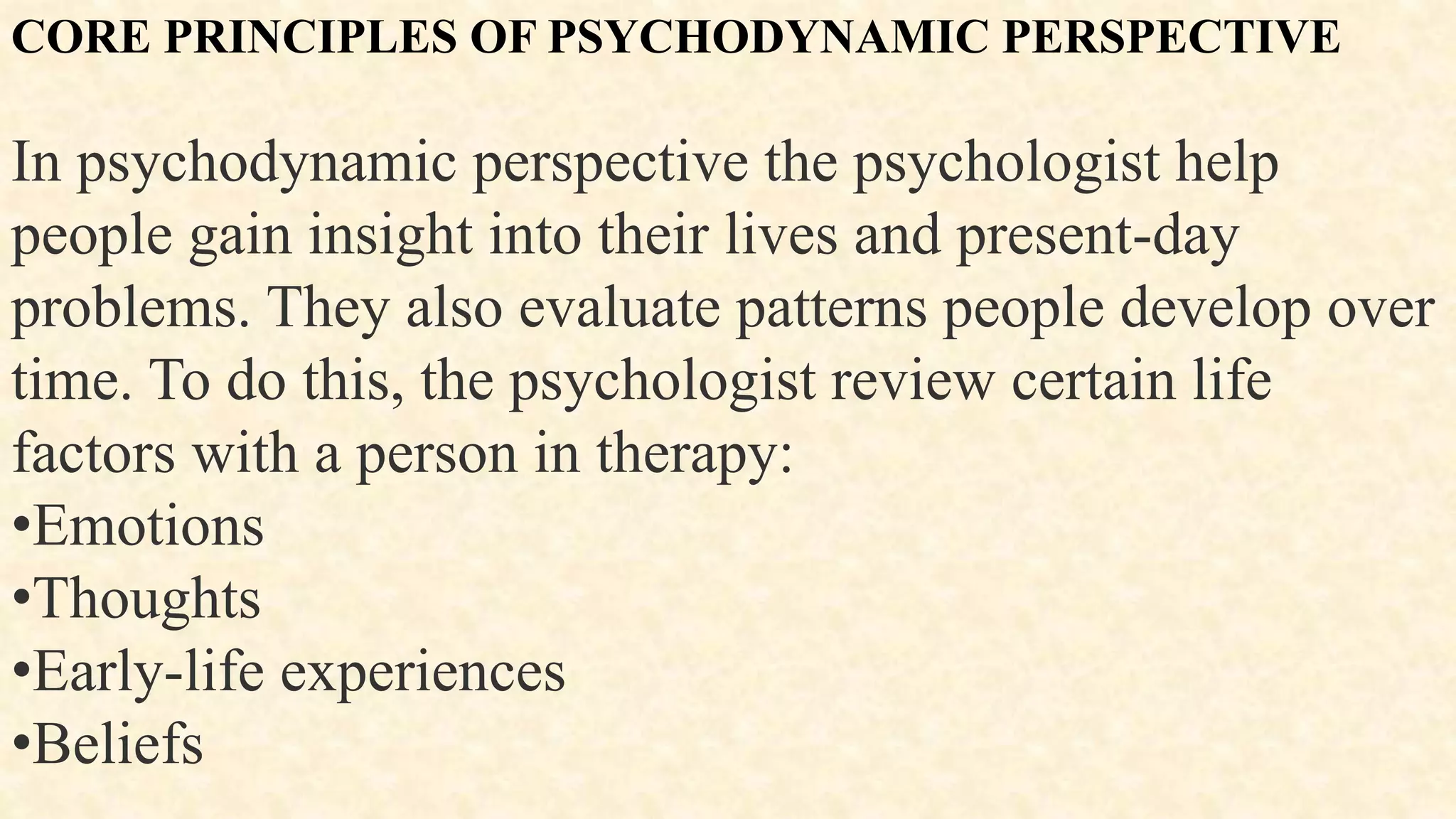 Psychodynamic Perspective | PPTX