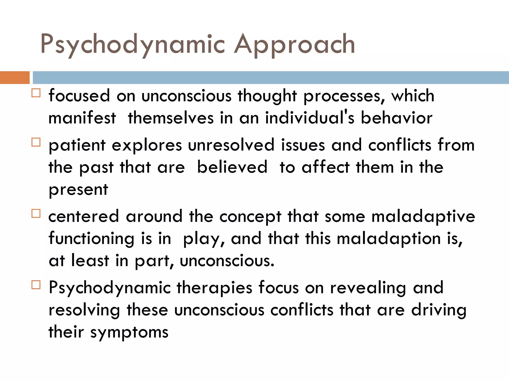 Psychodynamic Approach | PPT