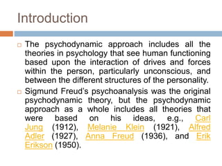 Psychodynamic Approach in Creativity.pptx | Parenting | Family and ...