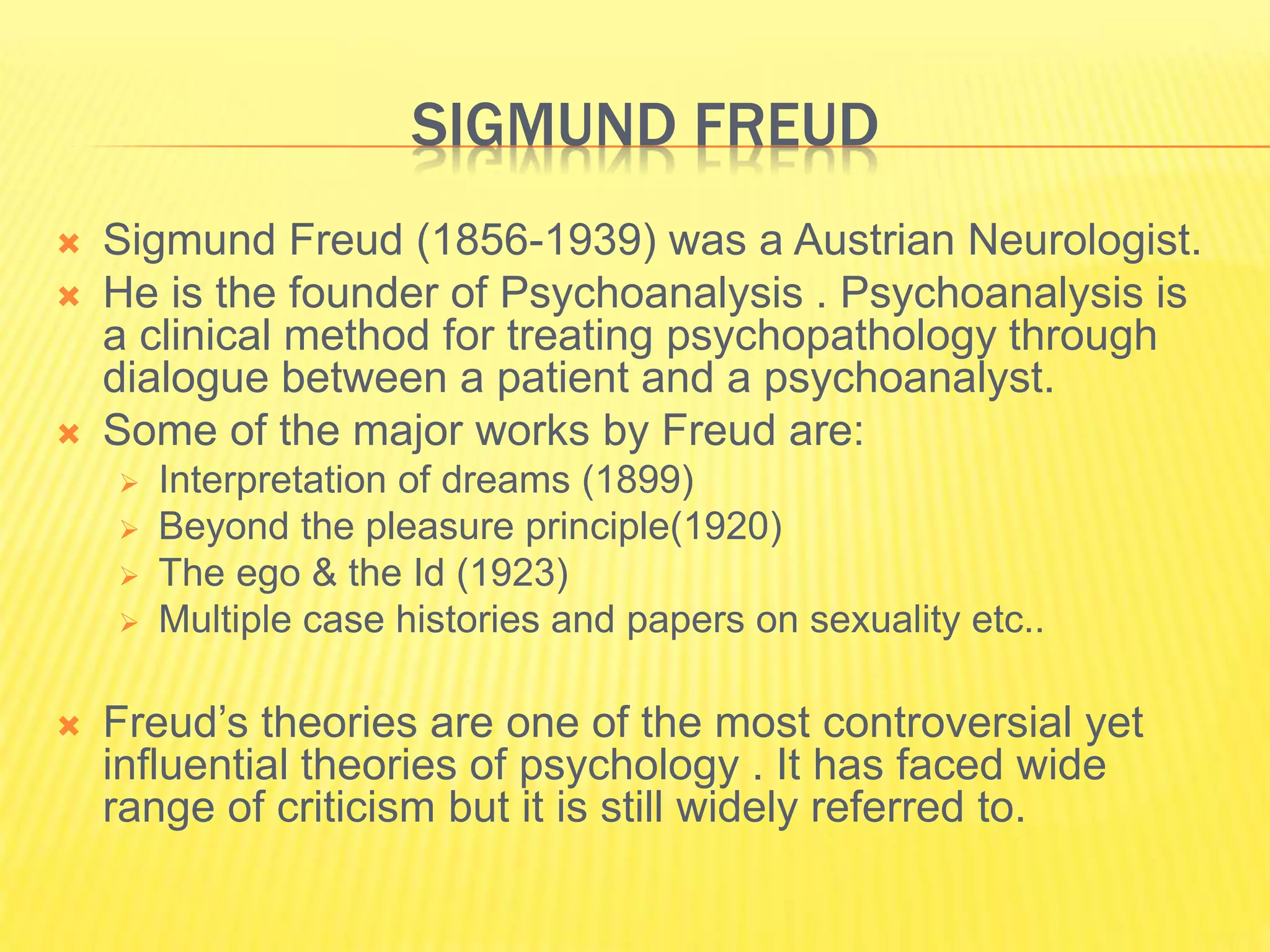 Psychodynamic approach to personality by sumiran | PPT