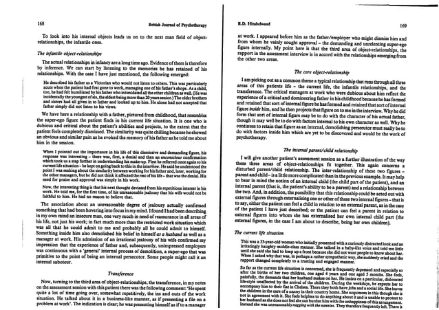 Psychodynamic Formulation in Assessment for Psychotherapy R D ...