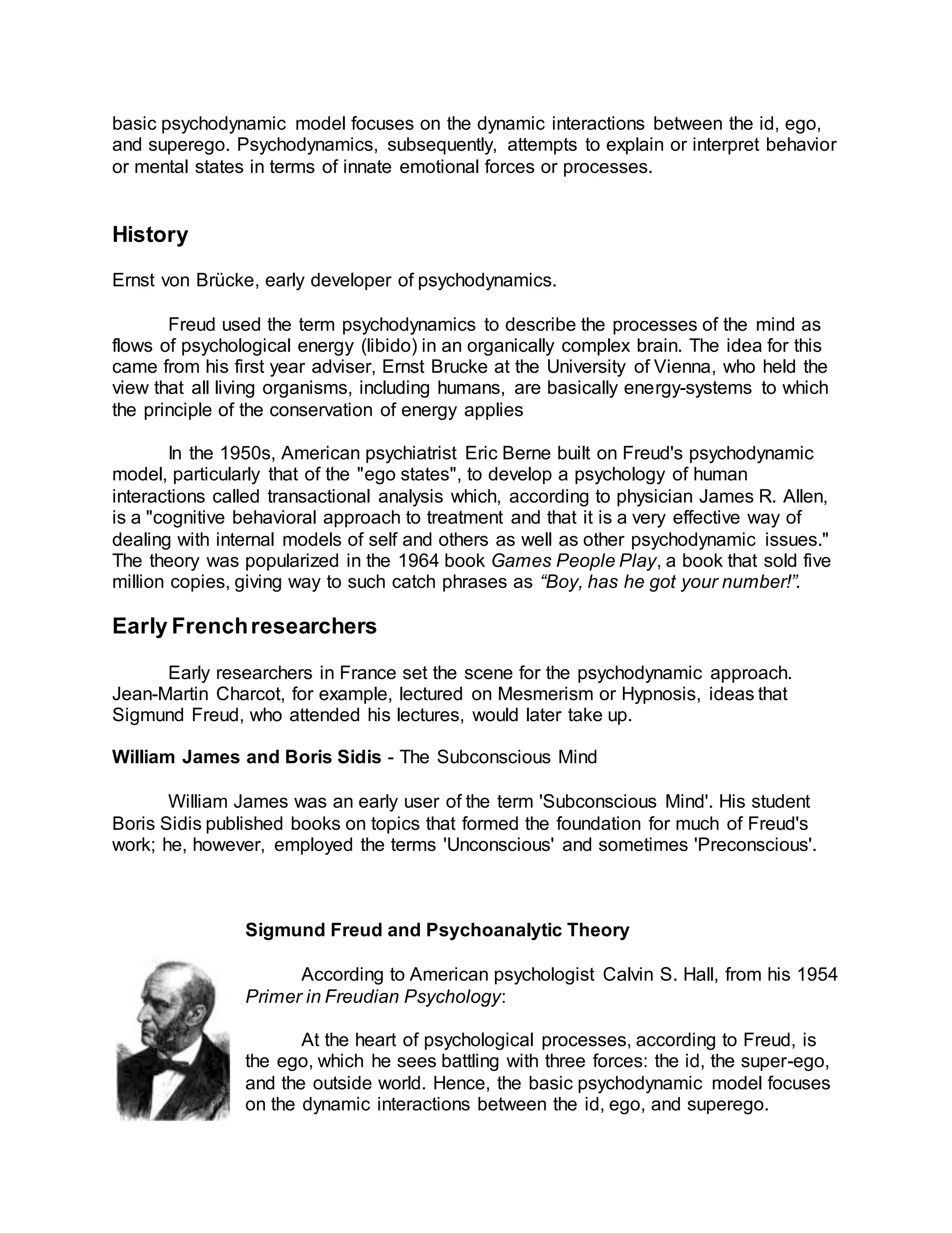 Psychodynamic psychotherapy by sheena bernal | DOCX
