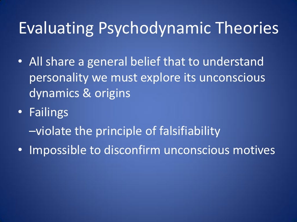 Psychodynamic theories of personality