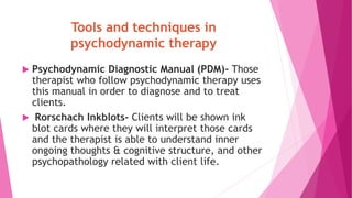 Psychodynamic therapy.pptx by syeda zahra shah | PPTX