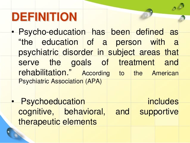 Psychoeducation