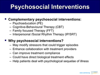 Psychoeducation or Cognitive Behavioural Therapy for Bipolar Disorder | PPT