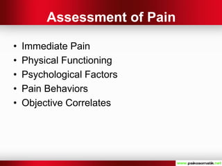 Psychogenic Pain : Psychosomatic Point of View | PDF