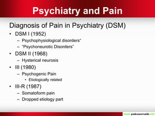 Psychogenic Pain : Psychosomatic Point of View | PDF