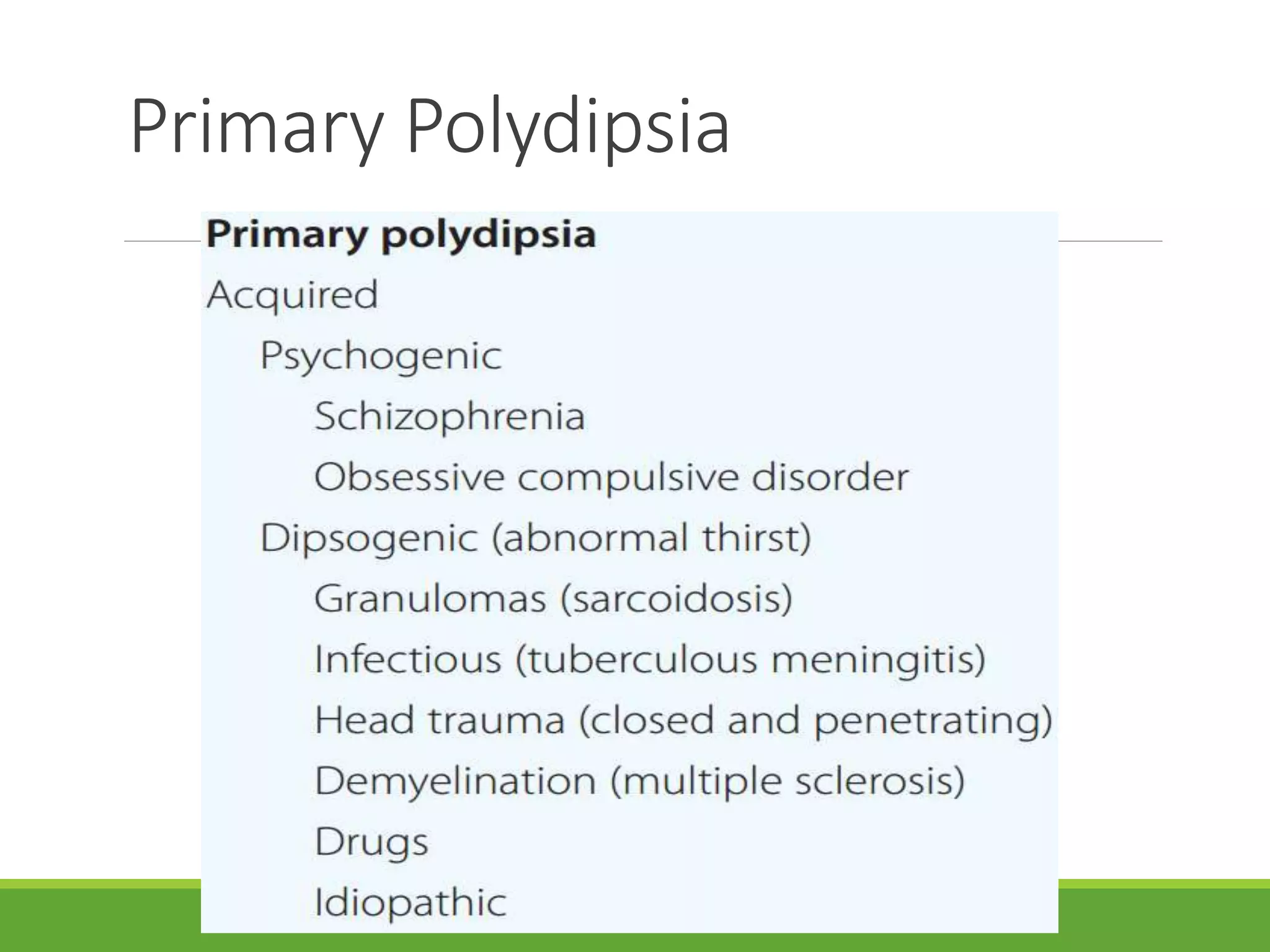 Psychogenic Polydipsia | PPTX