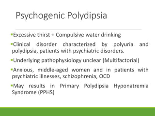 Psychogenic Polydipsia | PPT
