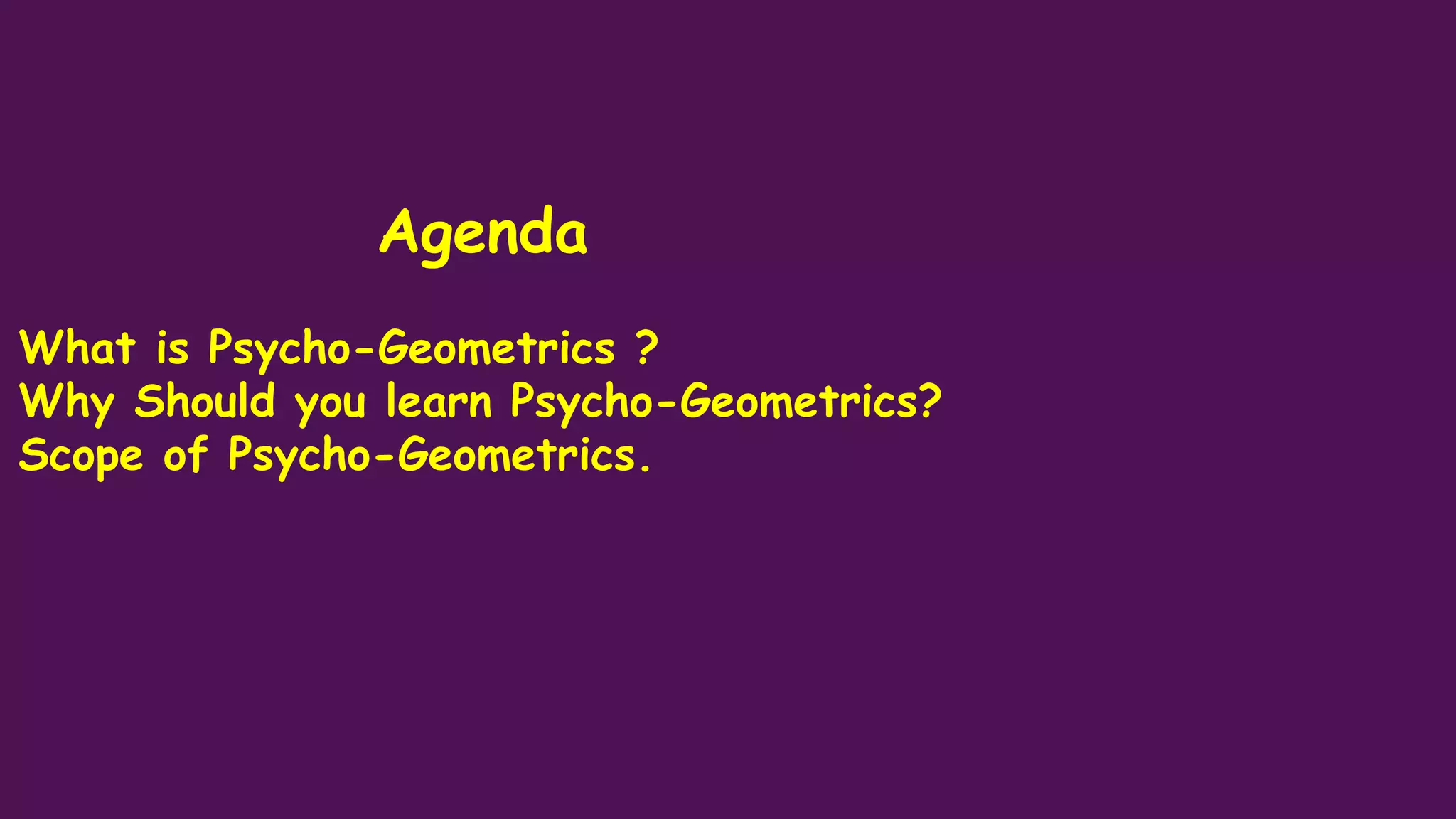 Psycho geometrics | PPTX