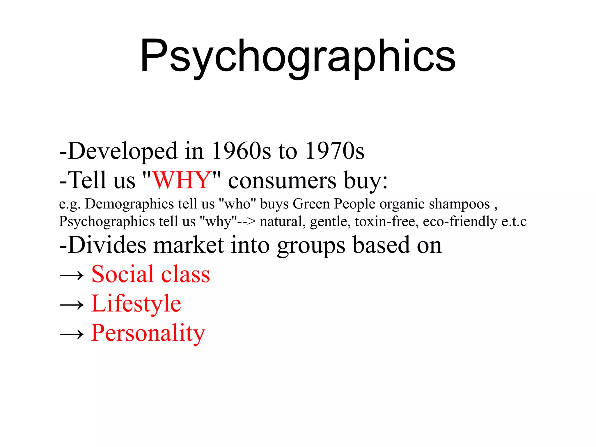 Psychographic | ODP