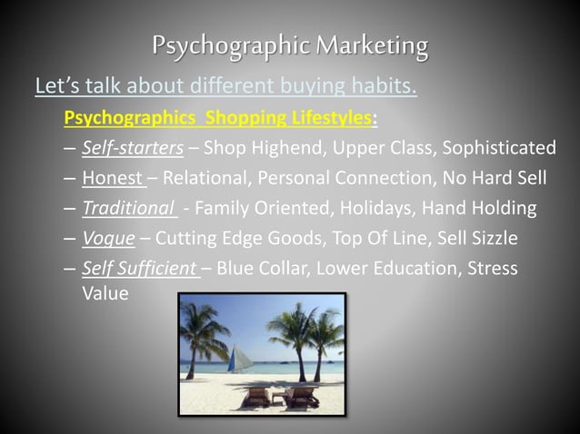 Psychographic Marketing | What You Show Know | PPT
