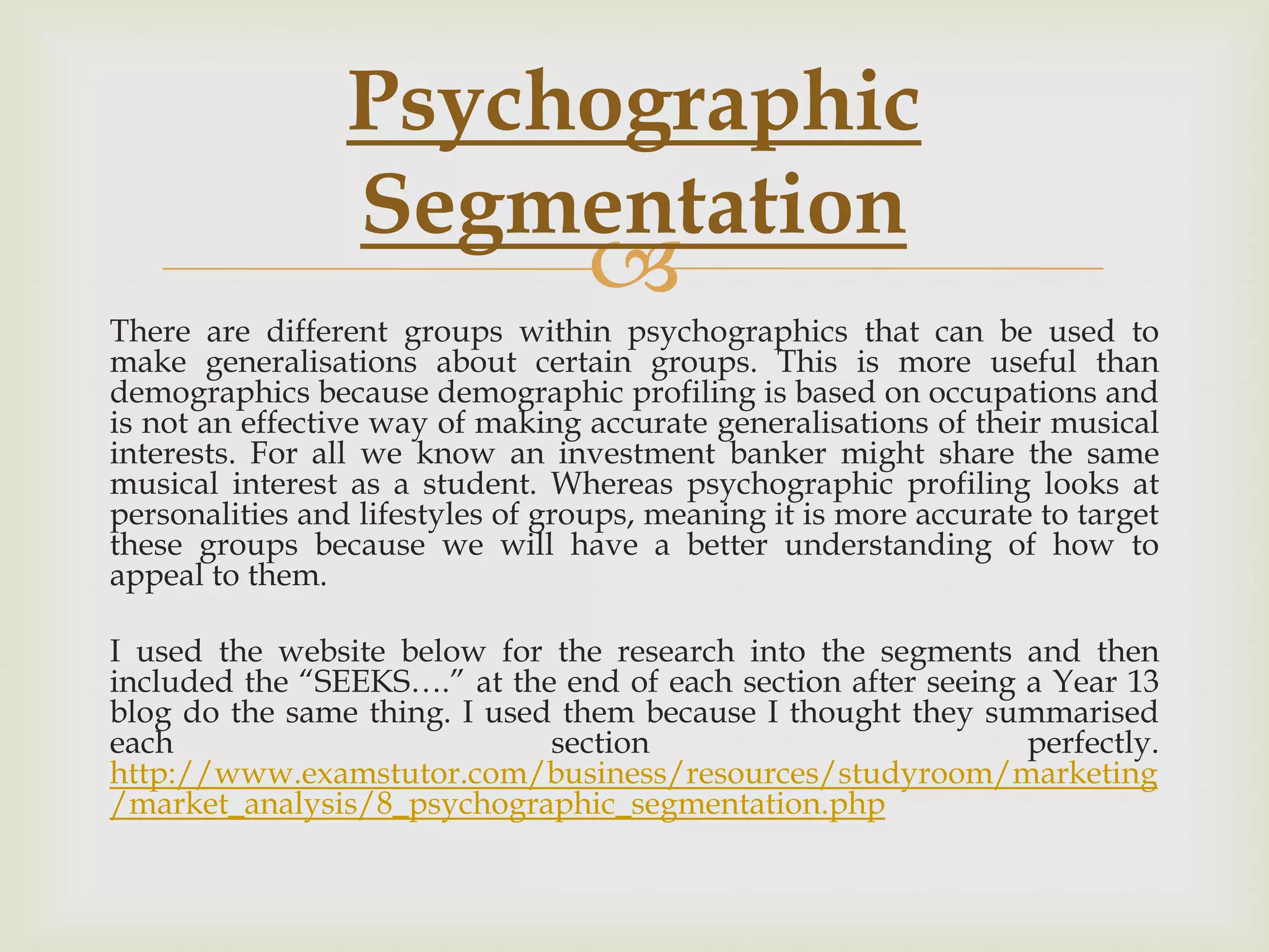 Psychographic profiling | PPTX