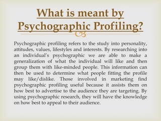 Psychographic profiling | PPTX