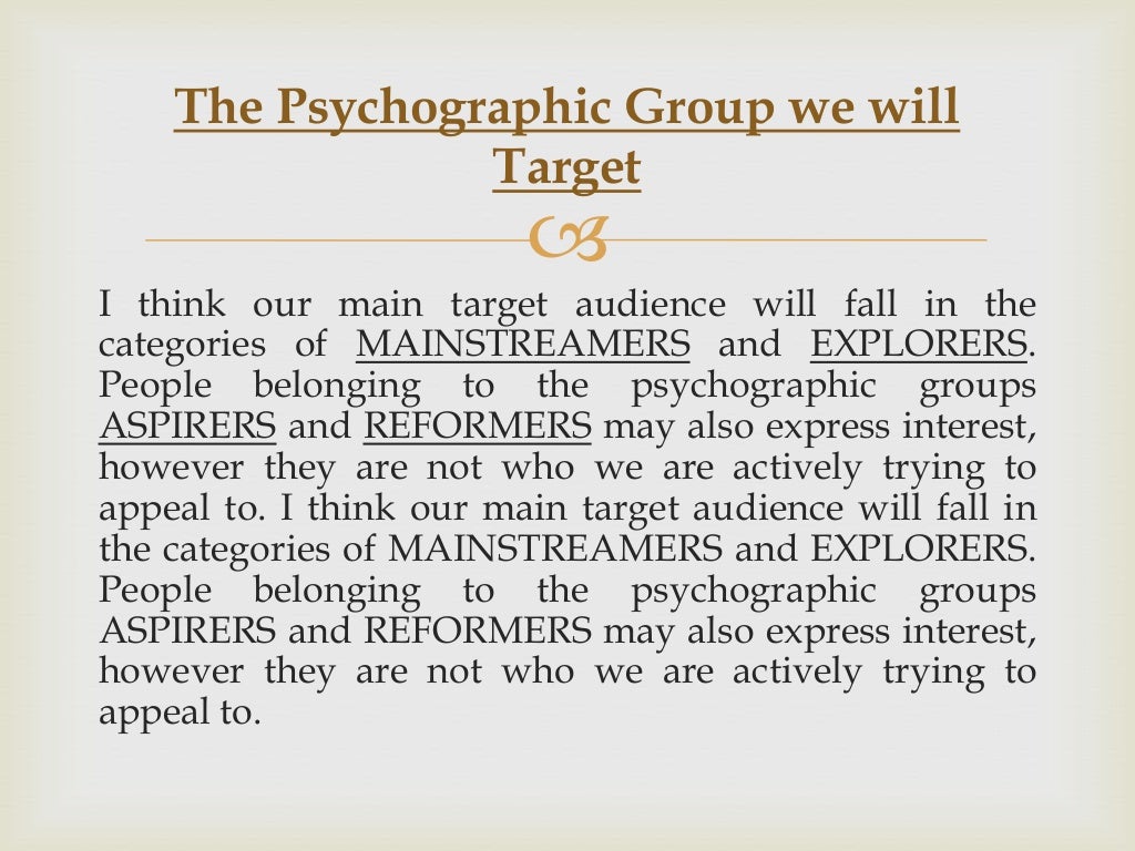 Psychographic profiling