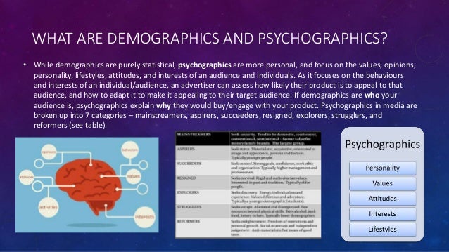 Demographics And Psychographics Examples