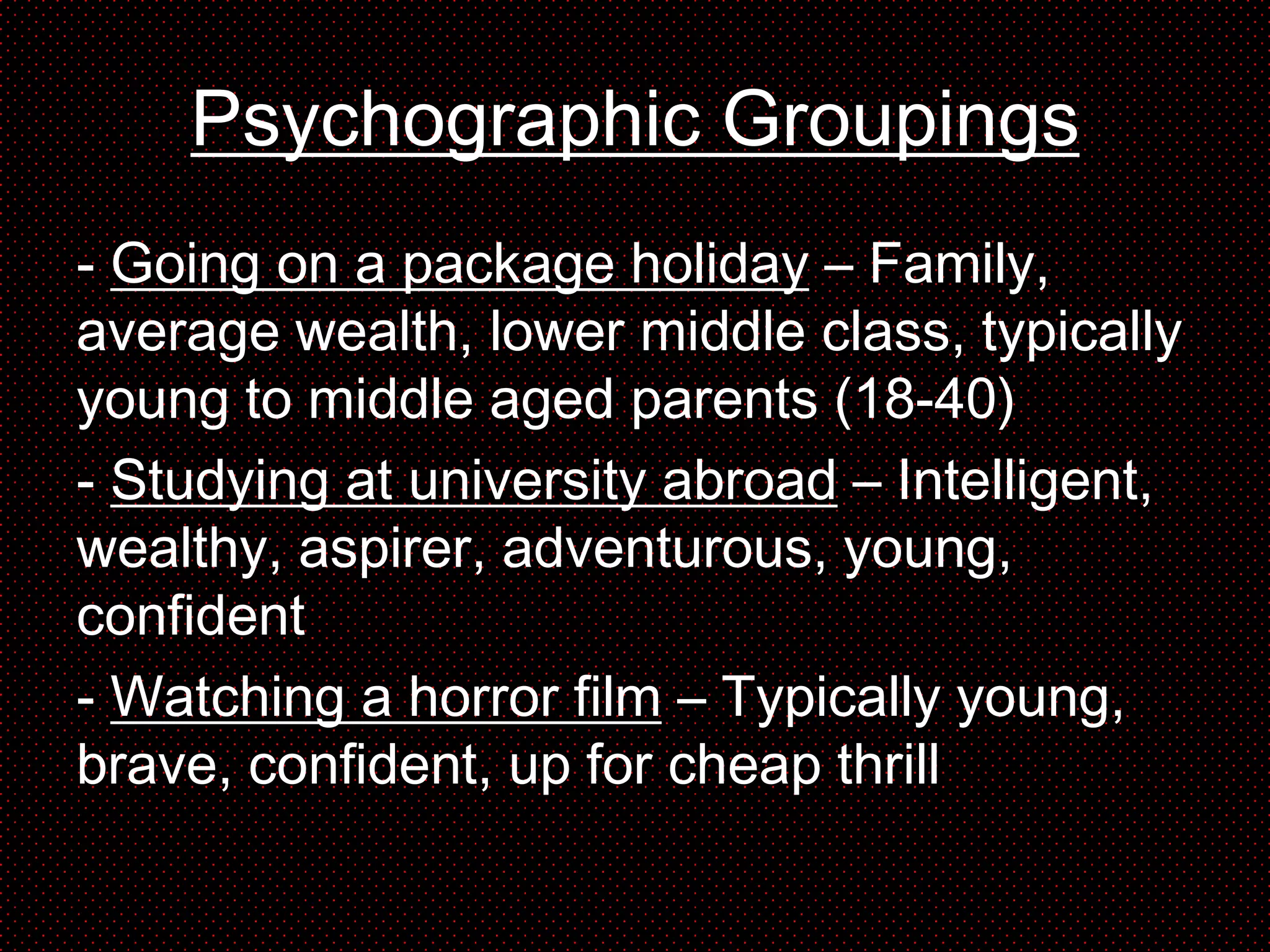Psychographics new | PPT