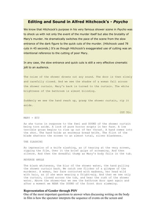 Psycho handout | PDF