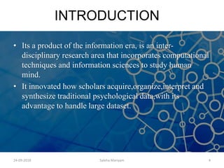 Psychoinformatics | PPTX