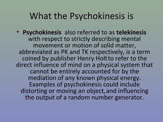 Psychokinesis | PPT